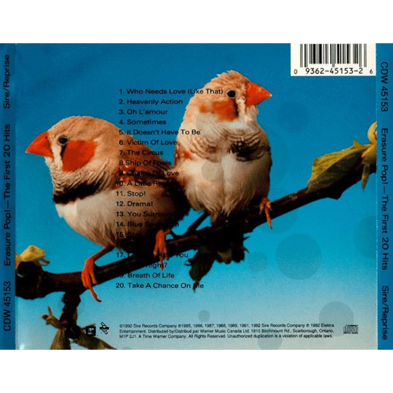ERASURE-POP! THE FIRST 20 HITS CD