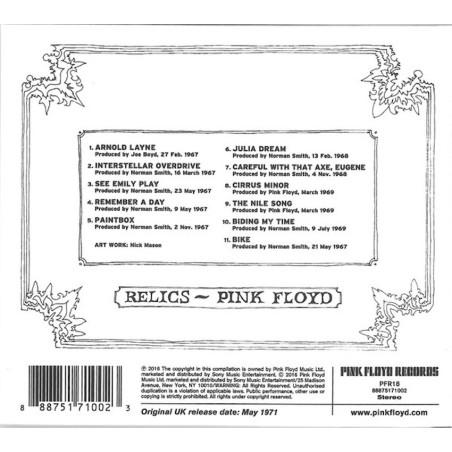 PINK FLOYD-RELICS CD