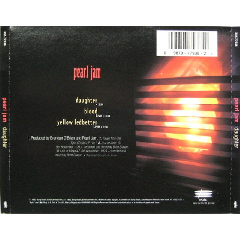 PEARL JAM–DAUGHTER CD