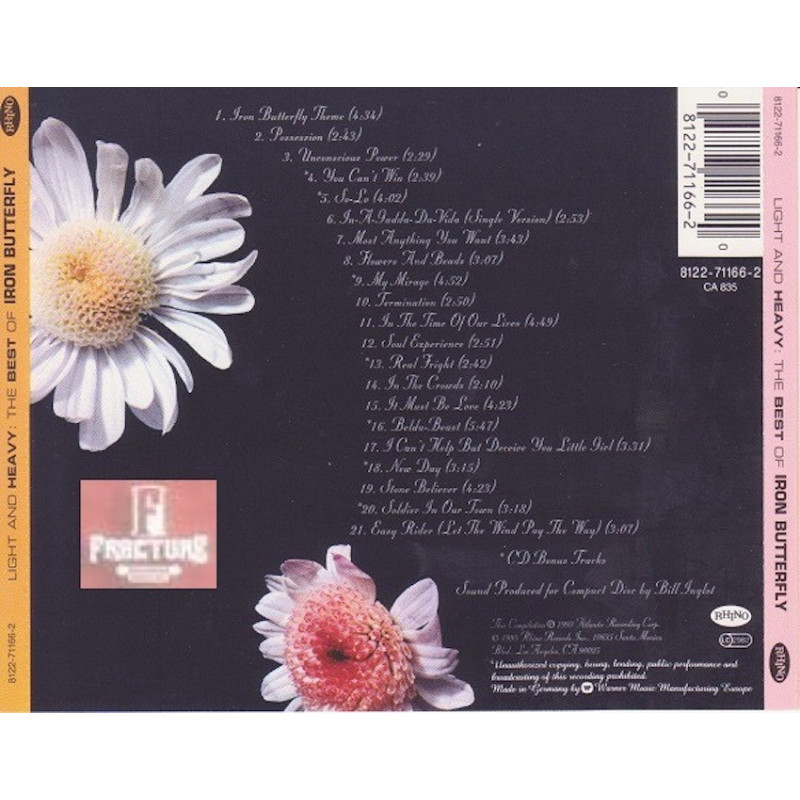 IRON BUTTERFLY – LIGHT AND HEAVY: THE BEST OF IRON BUTTERFLY CD