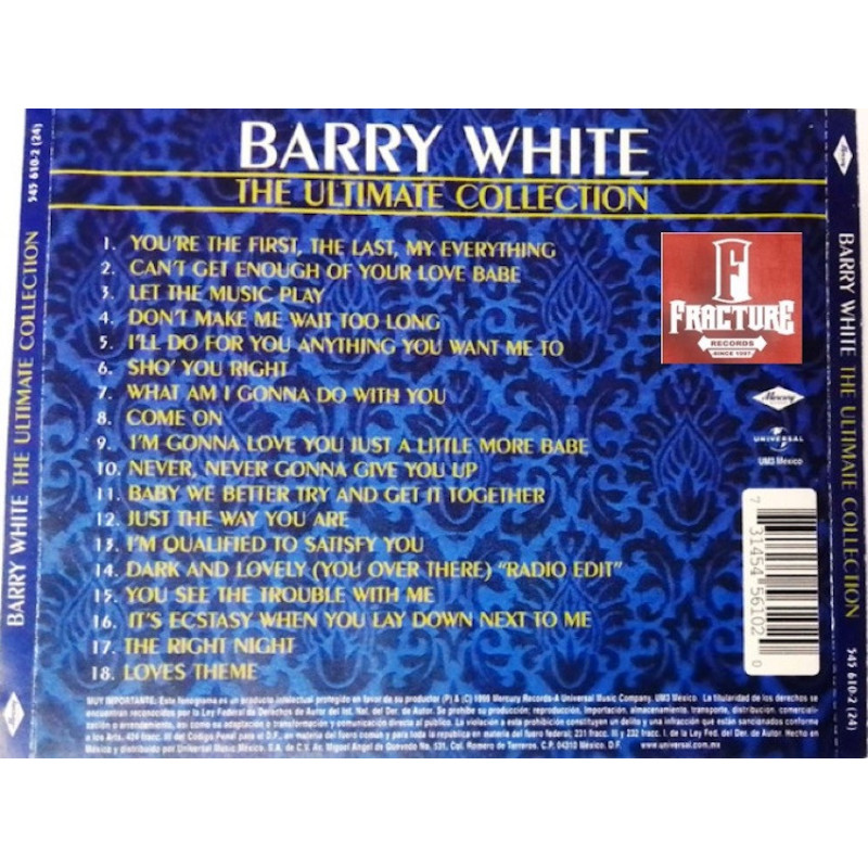 BARRY WHITE – THE ULTIMATE COLLECTION CD