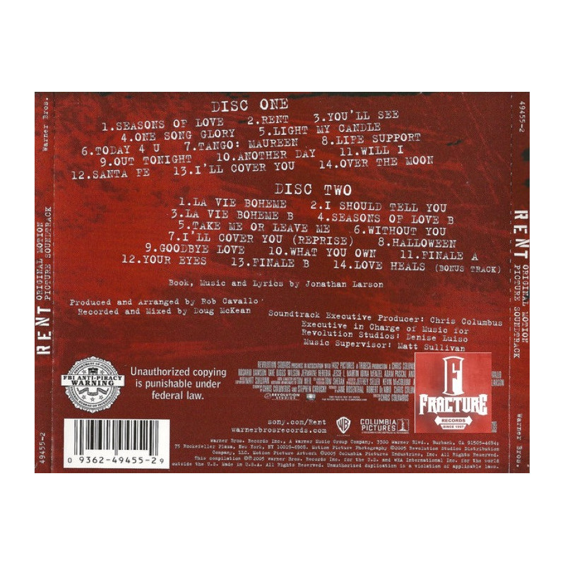 RENT - (OST) 2 CD