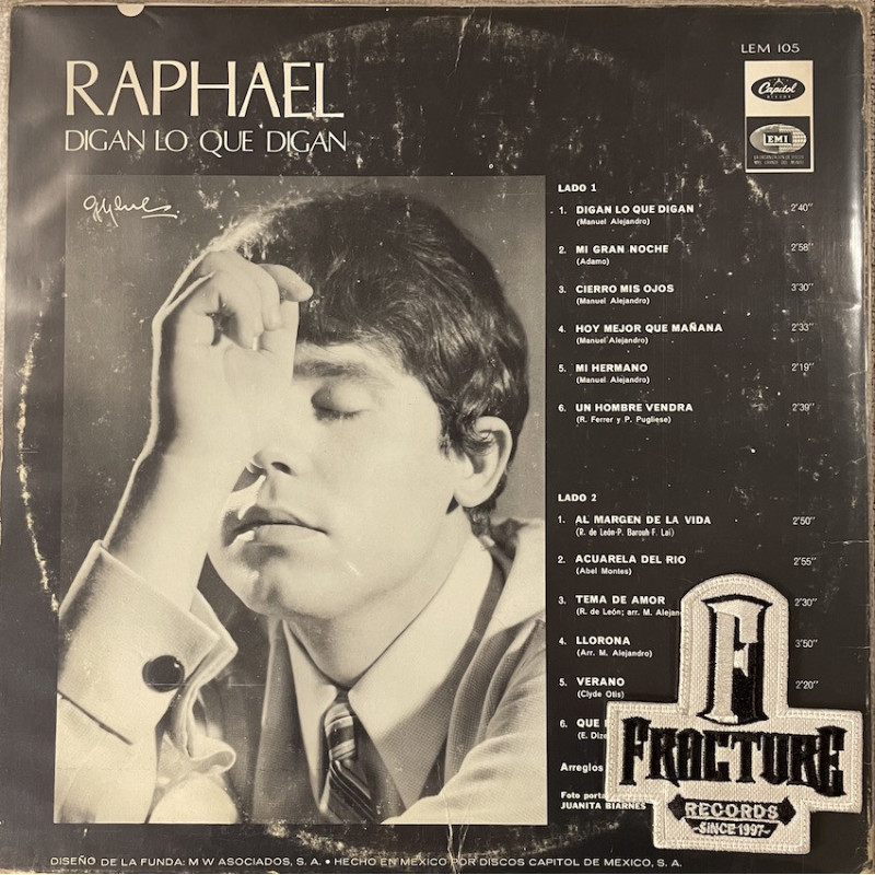 RAPHAEL – DIGAN LO QUE DIGAN VINYL