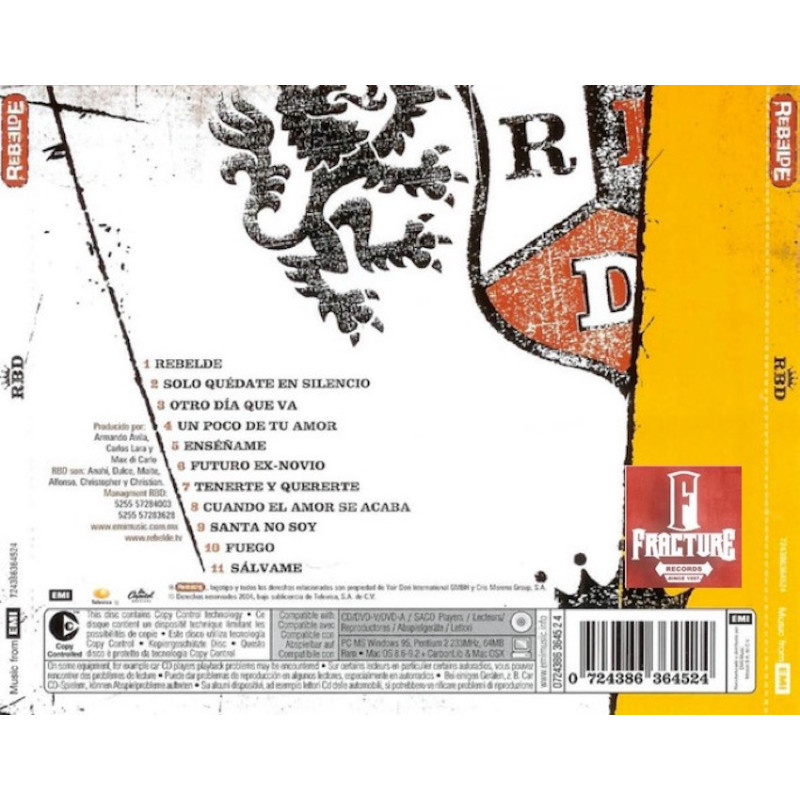 RBD – REBELDE CD