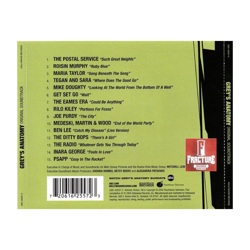 GREY'S ANATOMY - OST CD