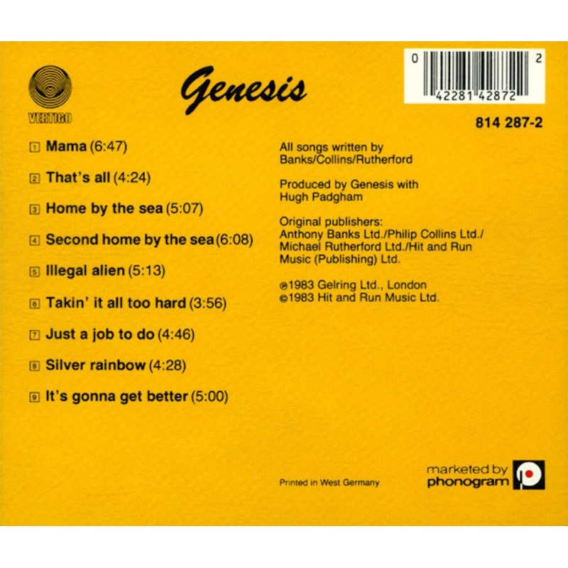 GENESIS-GENESIS CD